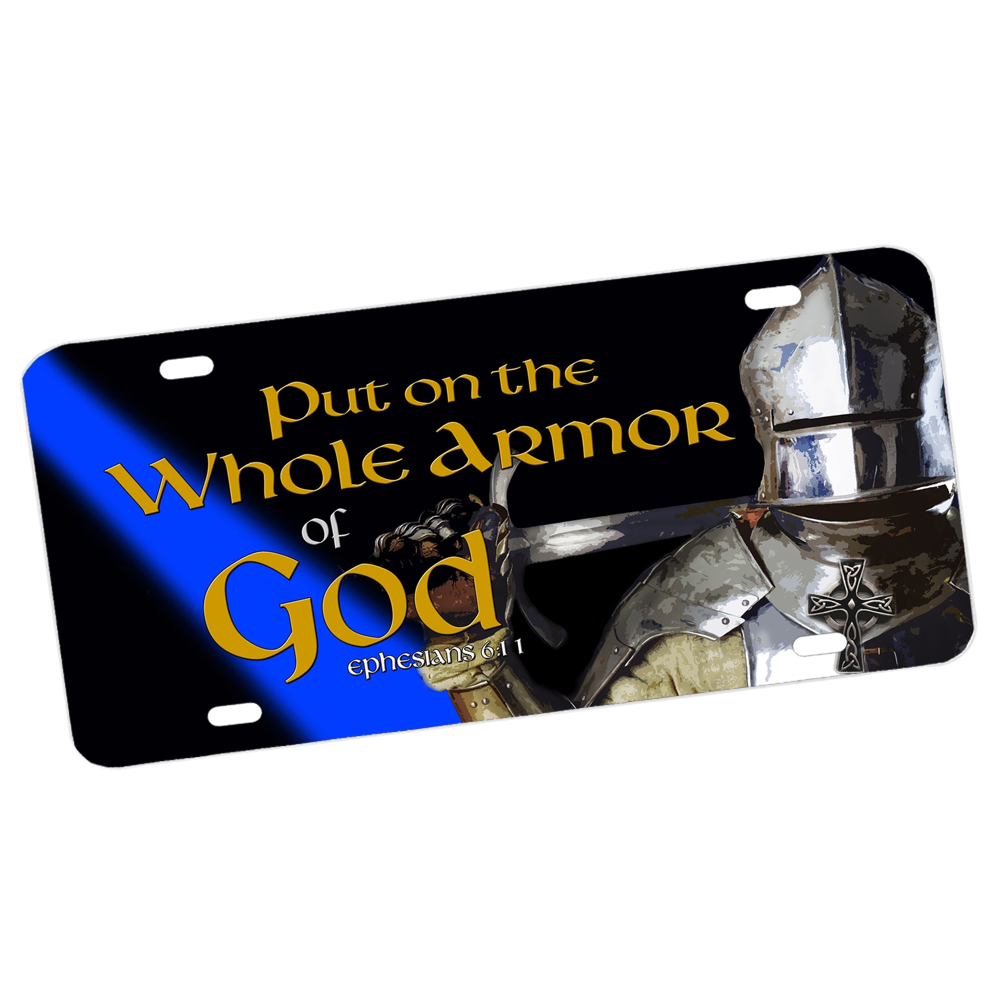 LP-110 Police Armor of God License Plate – eiznek.com