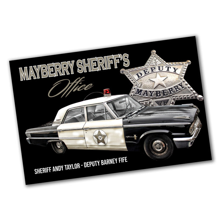 PO-174 Poster - Mayberry Sheriff's Office Patrol Car and Badge – eiznek.com